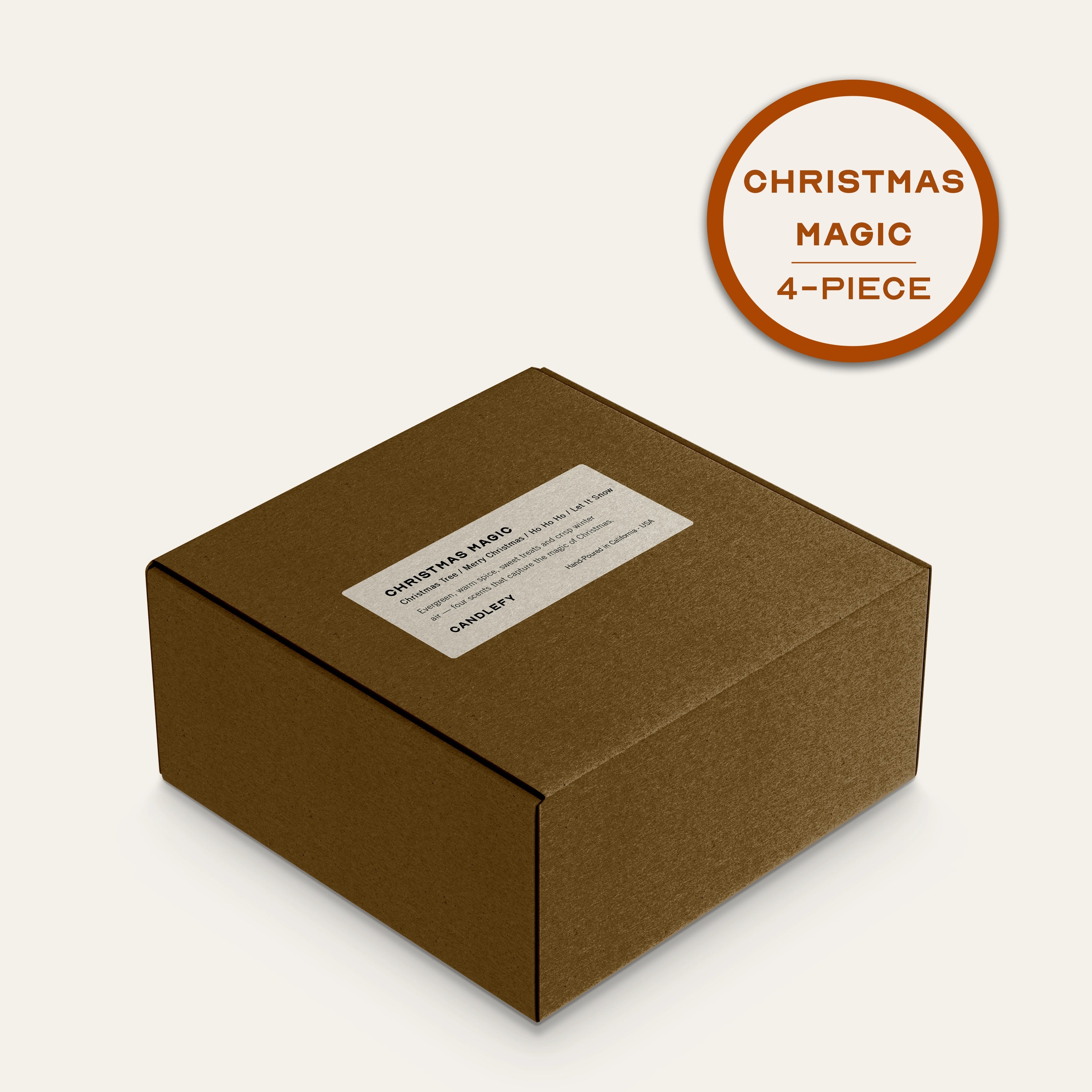 Christmas Magic Candle Bundle – Festive Holiday 4-Piece Set | Candlefy