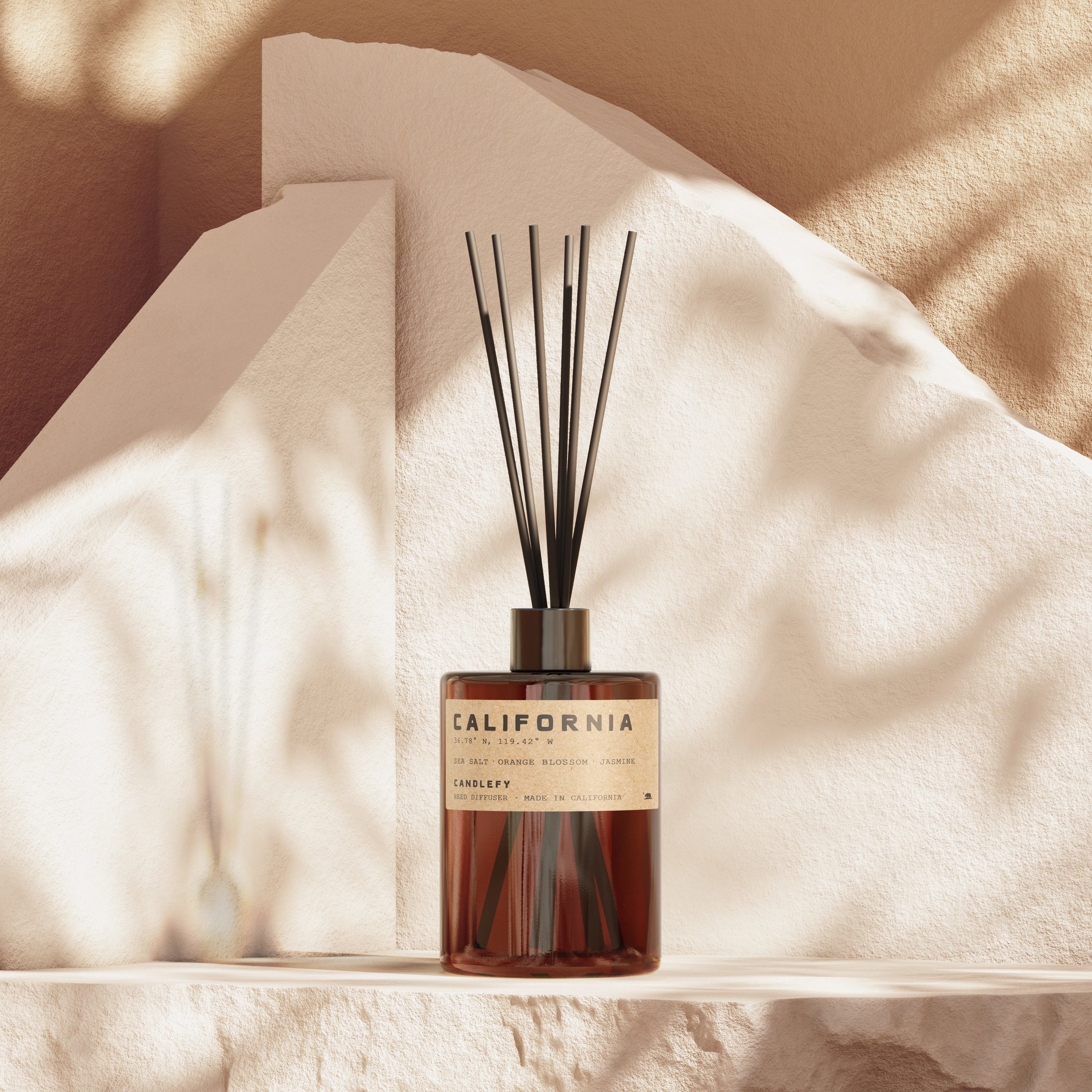 California Reed Diffuser · 8 oz Amber Glass Home Fragrance – Candlefy