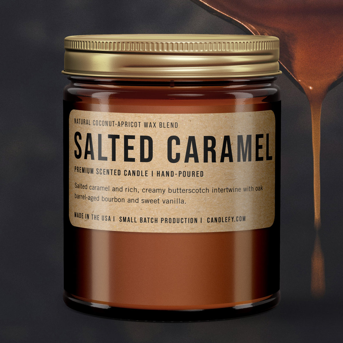 Salted Caramel Scented Candle | Candlefy